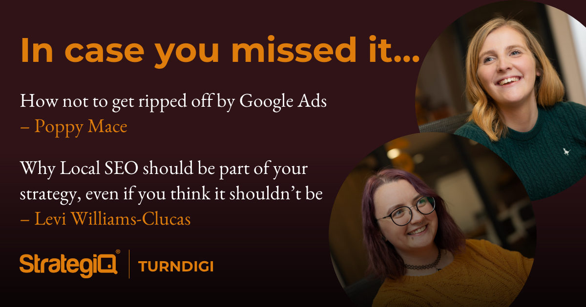 TurnDigi October 2020 - Levi & Poppy Talk SEO and PPC | StrategiQ